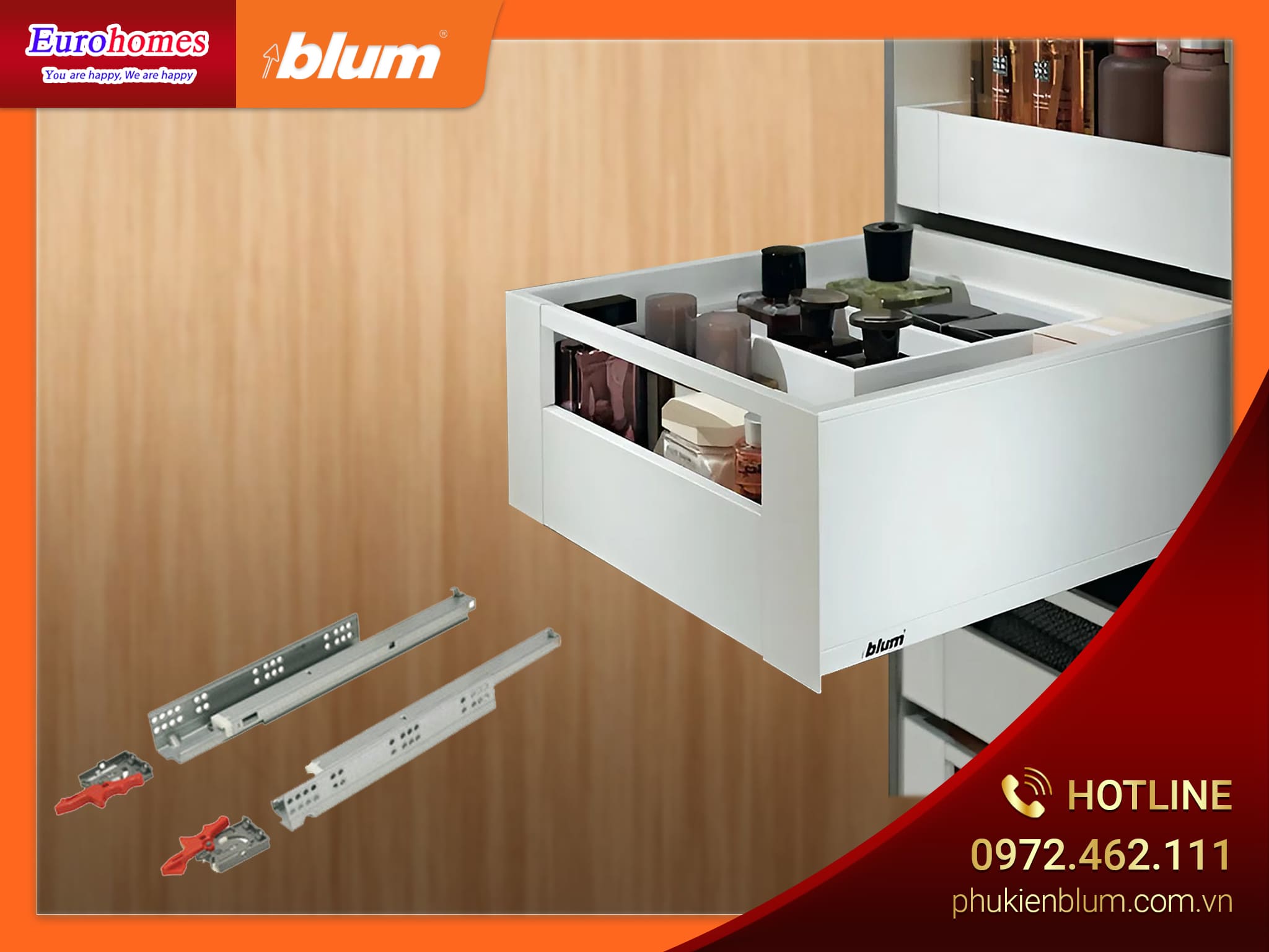Bộ Ray hộp Blum – Tinh hoa công nghệ cao cấp - PHỤ KIỆN BLUM CHÍNH HÃNG
